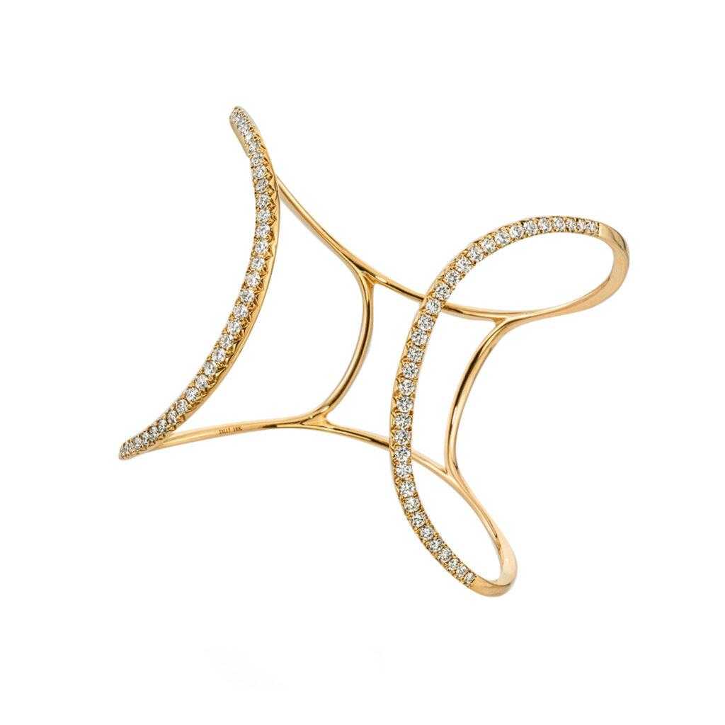 Open Diamond Cuff Bracelet - Hammerman Jewels
