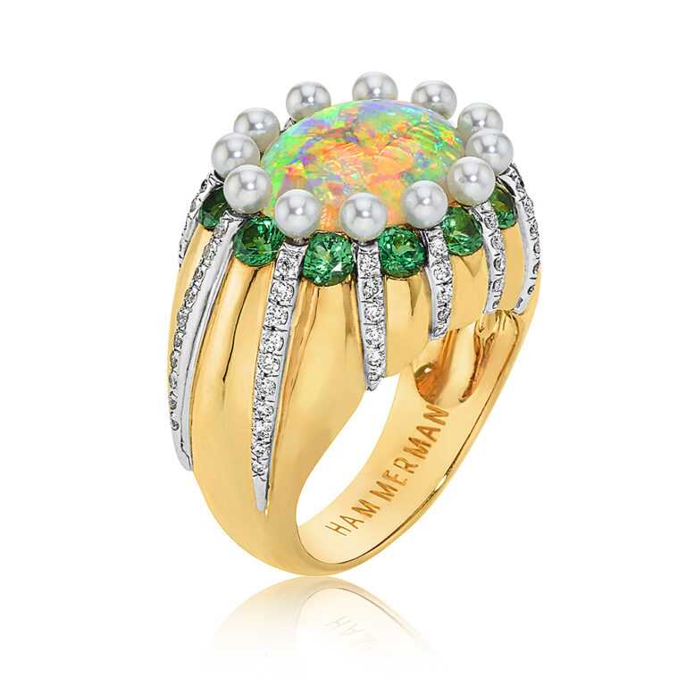 LIGHTNING RIDGE OPAL RING - Hammerman Jewels